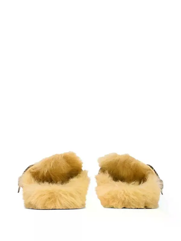 Balmain Faux Fur-lined Mules