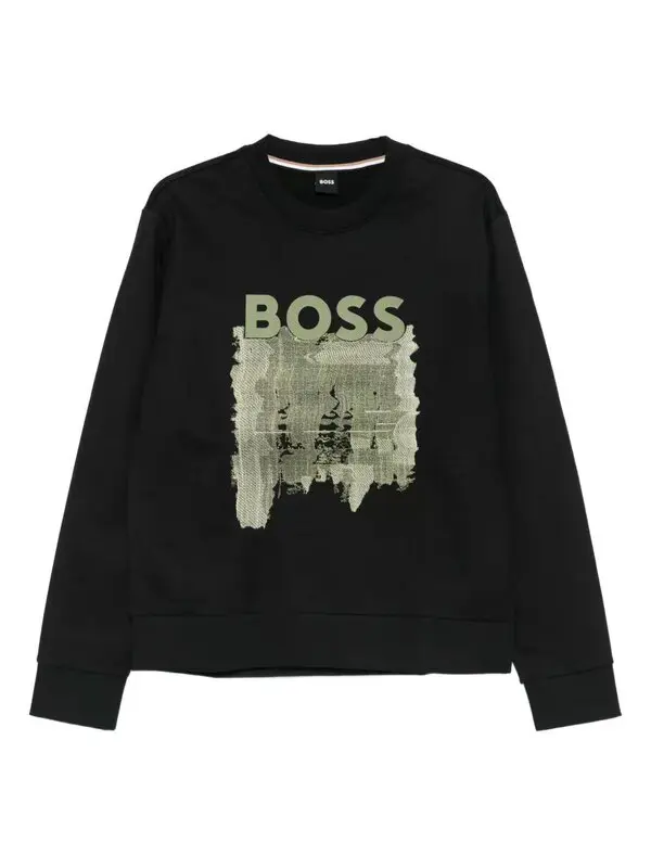 BOSS Logo-print Cotton Sweatshirt