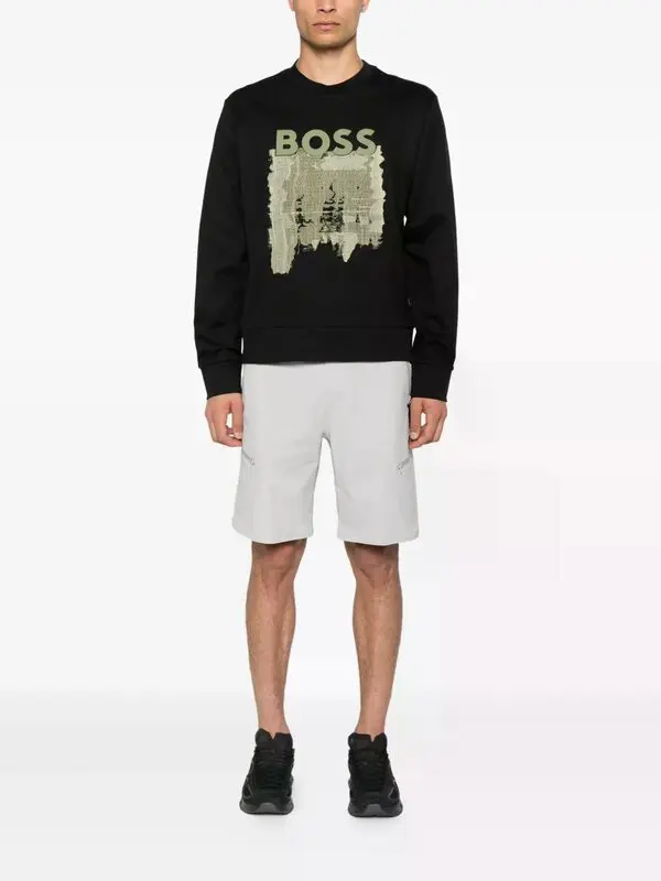 BOSS Logo-print Cotton Sweatshirt