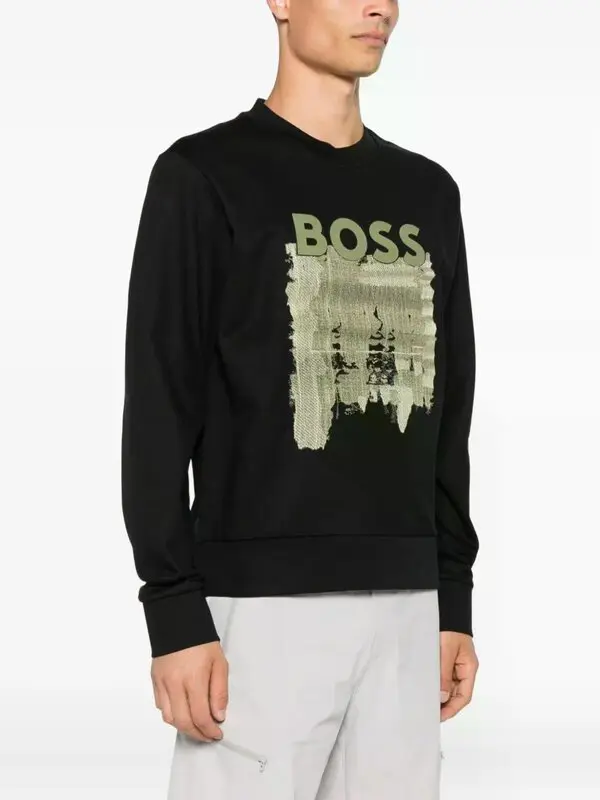 BOSS Logo-print Cotton Sweatshirt