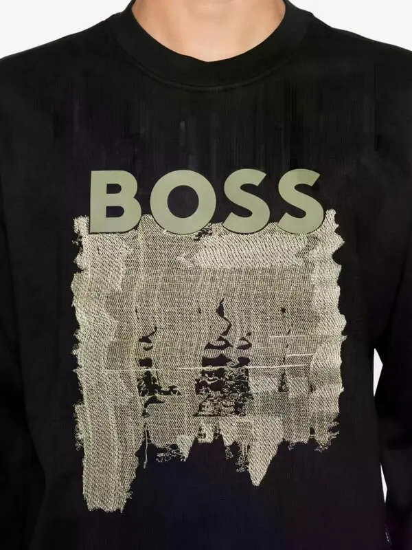 BOSS Logo-print Cotton Sweatshirt