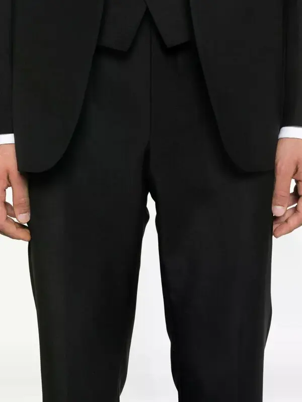 Caruso Shawl-lapel Single-breasted Suit - Black