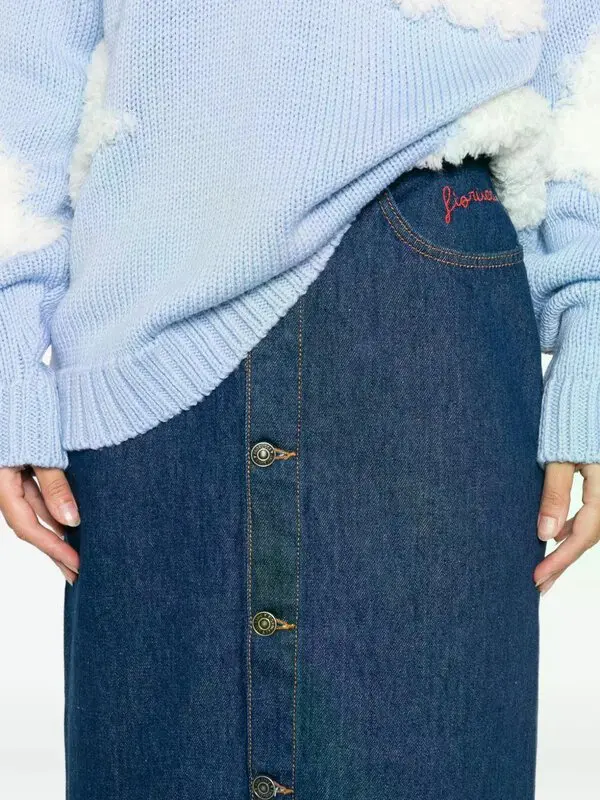 Fiorucci Button-front Denim Skirt