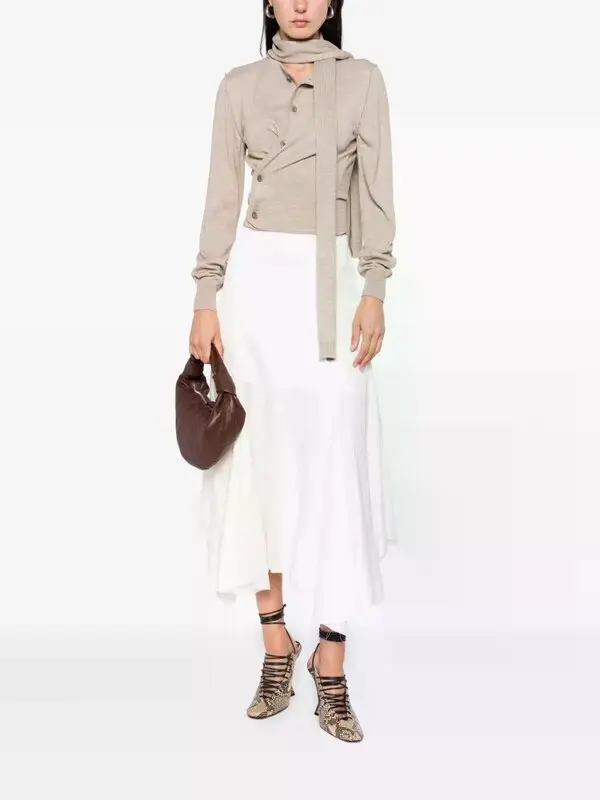 LEMAIRE Button Tie Cardigan - Neutrals