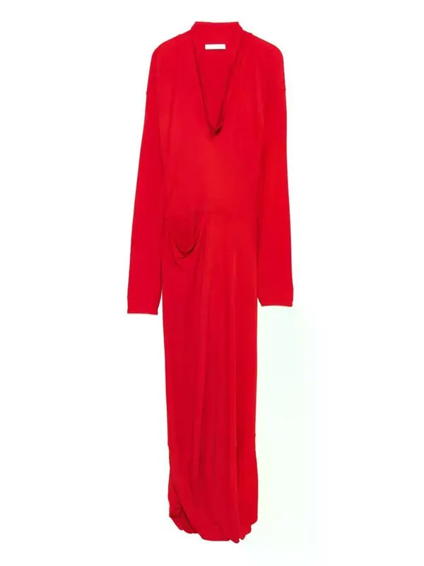LEMAIRE Cowl-neck Dress With Pocket - Red