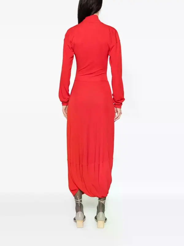 LEMAIRE Cowl-neck Dress With Pocket - Red