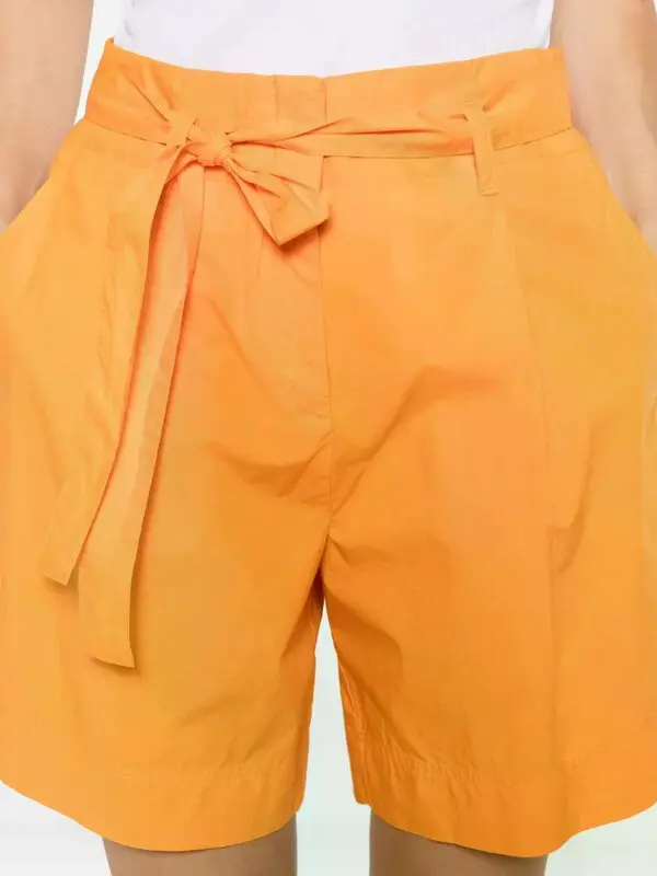 Marc O'polo Belted Cotton Shorts - Orange