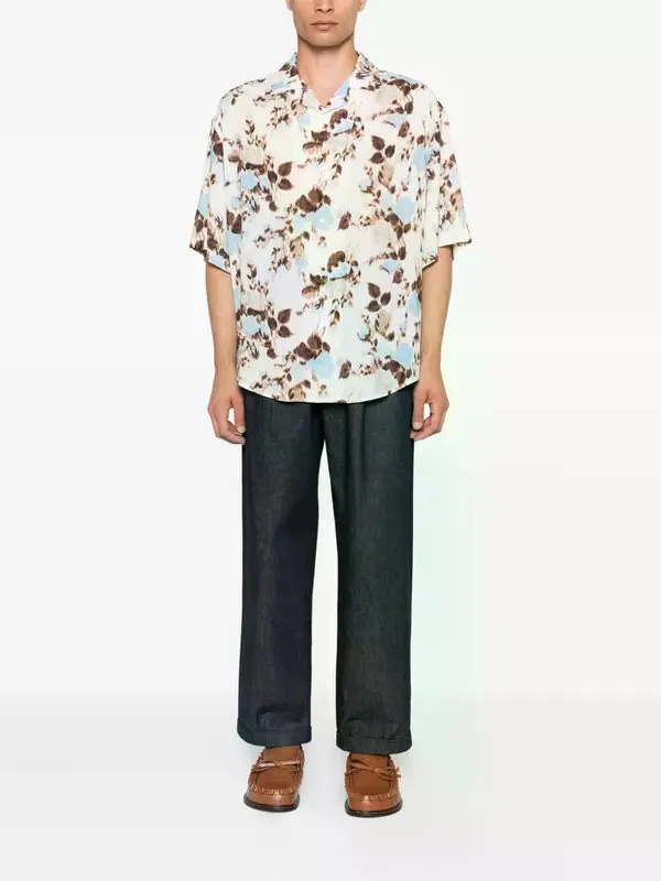 Ami Camp-collar Floral Shirt
