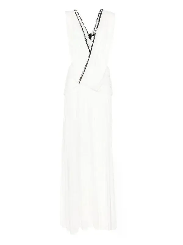 Christopher Esber Plunge V-neck Maxi Dress - White