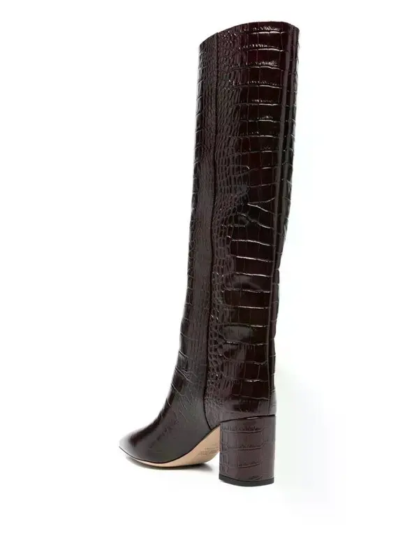 Paris Texas 77mm High-heeled Leather Boots
