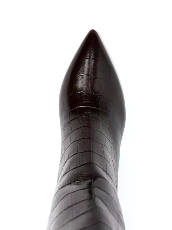 Paris Texas 77mm High-heeled Leather Boots