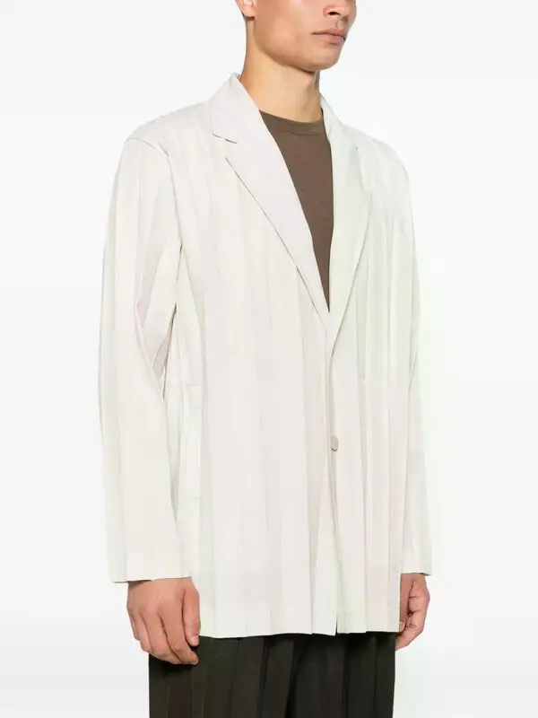 Issey Miyake Striped Blazer - Neutrals