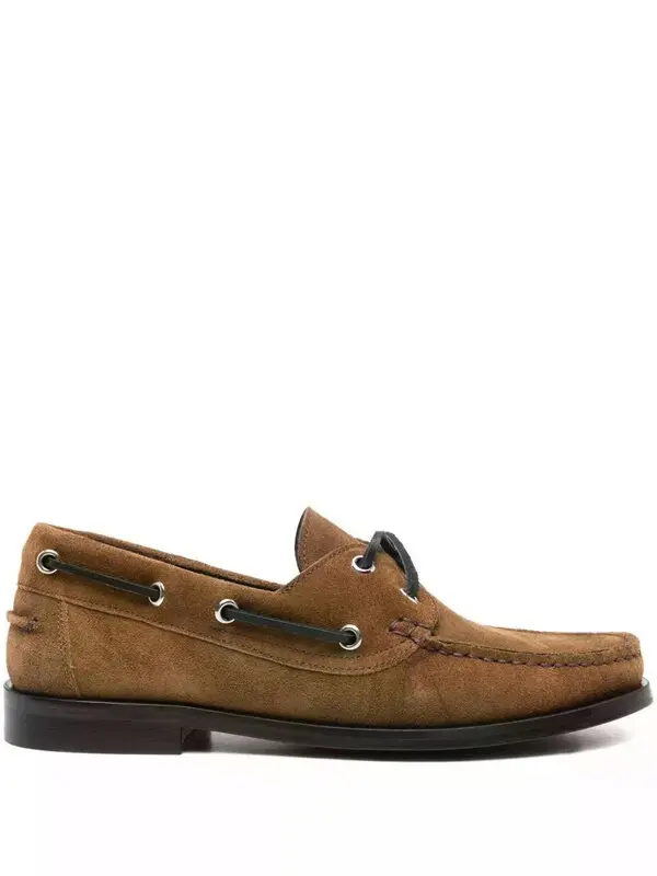 AeydĒ Harris Suede Boat Shoes - Brown