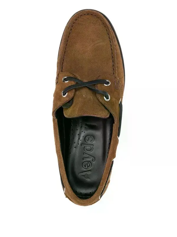 AeydĒ Harris Suede Boat Shoes - Brown