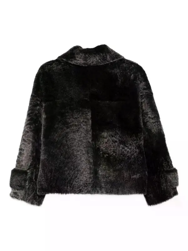 MANZONI 24 Shearling Button Jacket - Grey