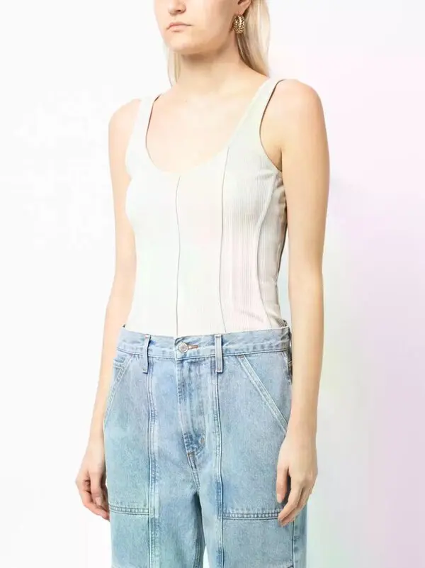 AGOLDE Elna Slim-cut Bodysuit In Ribbed Organic Cotton