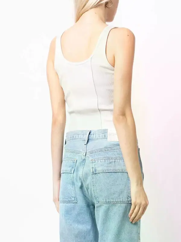 AGOLDE Elna Slim-cut Bodysuit In Ribbed Organic Cotton