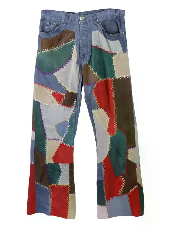 Readymade Corduroy Patchwork Trousers - Blue