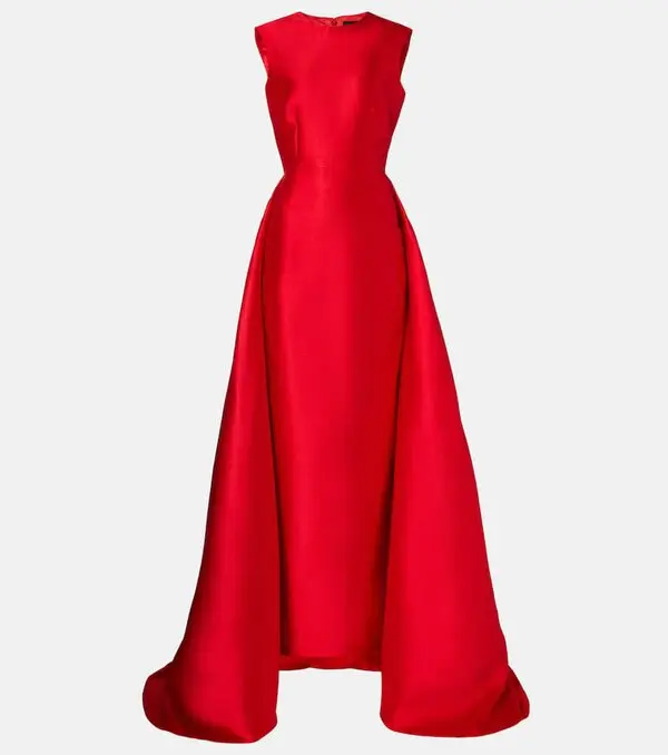 Solace London Larsen Satin Gown - Red