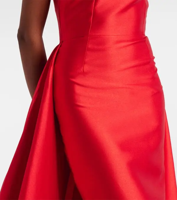 Solace London Larsen Satin Gown - Red