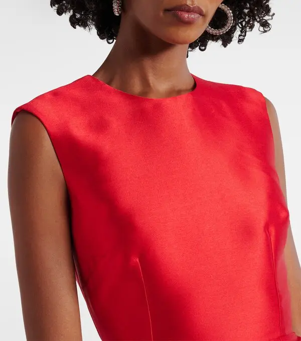 Solace London Larsen Satin Gown - Red