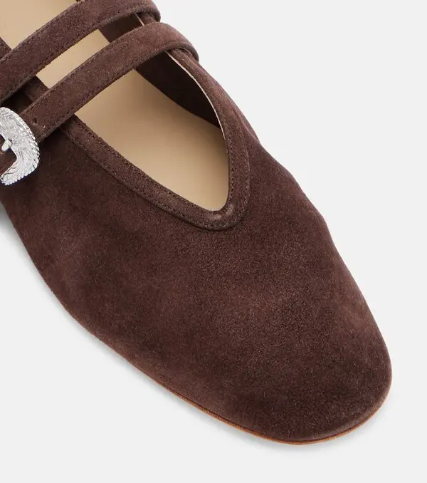 Le Monde Beryl Claudia Suede Ballet Flats - Brown