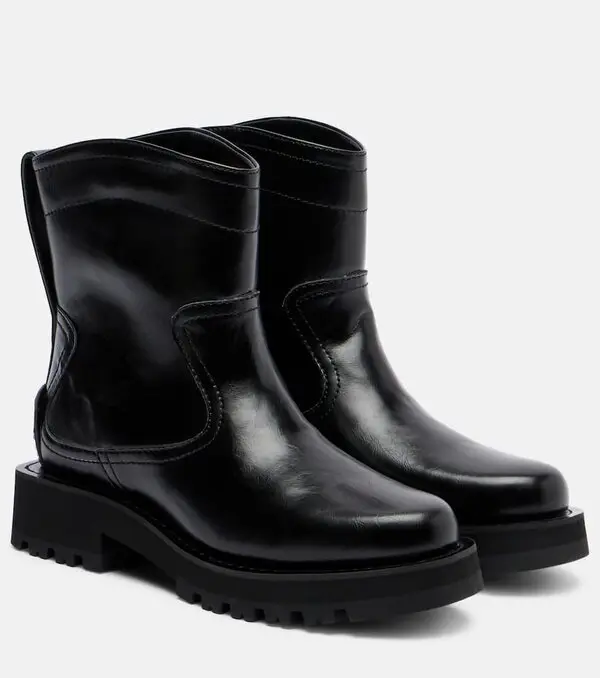 GANNI Studs Ankle Boots - Black
