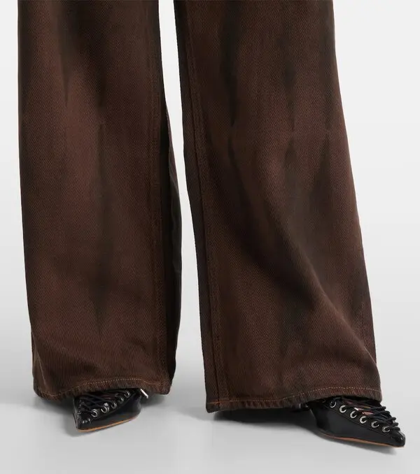GANNI High-rise Wide-leg Jeans