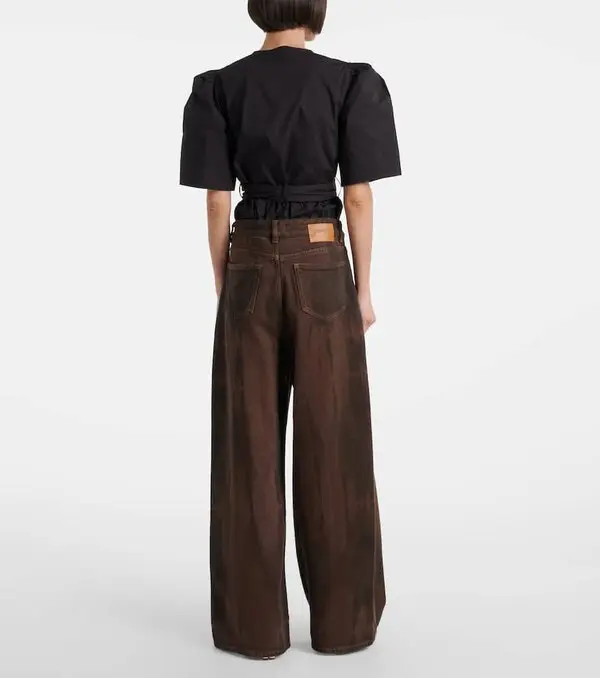 GANNI High-rise Wide-leg Jeans
