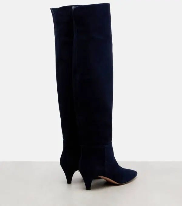 GIANVITO ROSSI Elise Suede Knee-high Boots