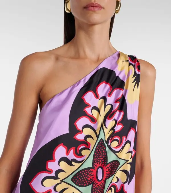 La DoubleJ Roy Printed Silk Twill Maxi Dress - Multicoloured