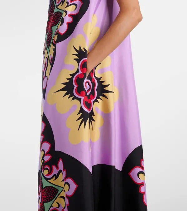 La DoubleJ Roy Printed Silk Twill Maxi Dress - Multicoloured