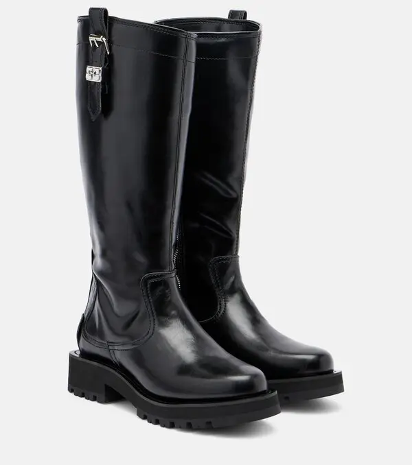 GANNI Studded Knee-high Boots - Black