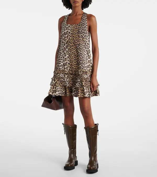 GANNI Studded Knee-high Boots - Brown