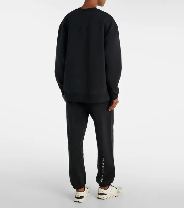 Adidas By Stella McCartney Logo Cotton-blend Jersey Sweatshirt