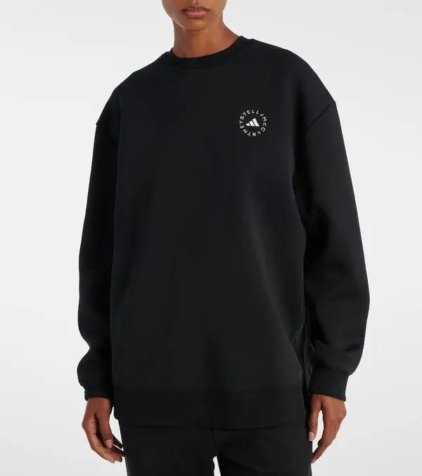 Adidas By Stella McCartney Logo Cotton-blend Jersey Sweatshirt