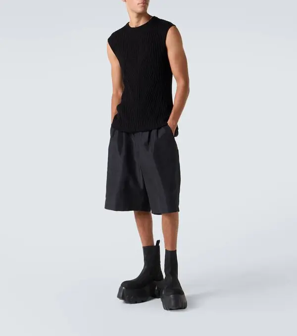 Rick Owens Beatle Mega Tractor Leather Chelsea Boots - Black