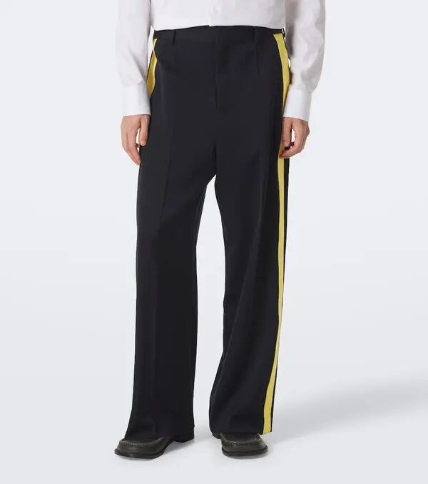 Loewe Wool Wide-leg Pants - Blue
