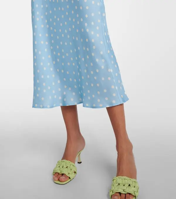 Rixo Ardith Polka-dot Midi Skirt
