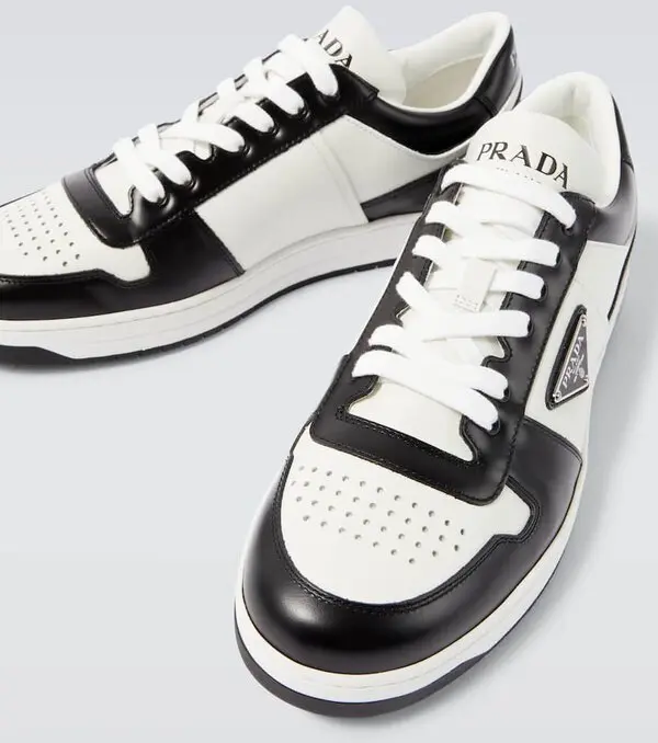 Prada Downtown Leather Sneakers