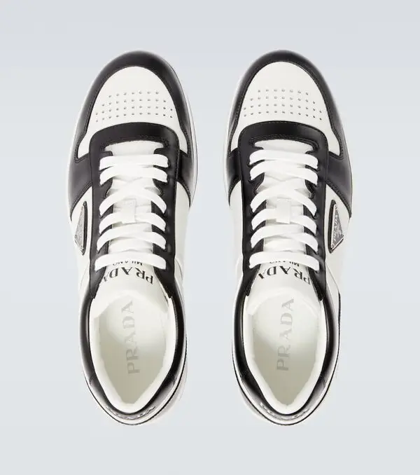 Prada Downtown Leather Sneakers