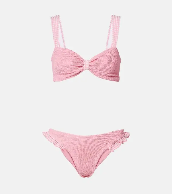 Hunza G Loretta Ruffled Bikini - Pink