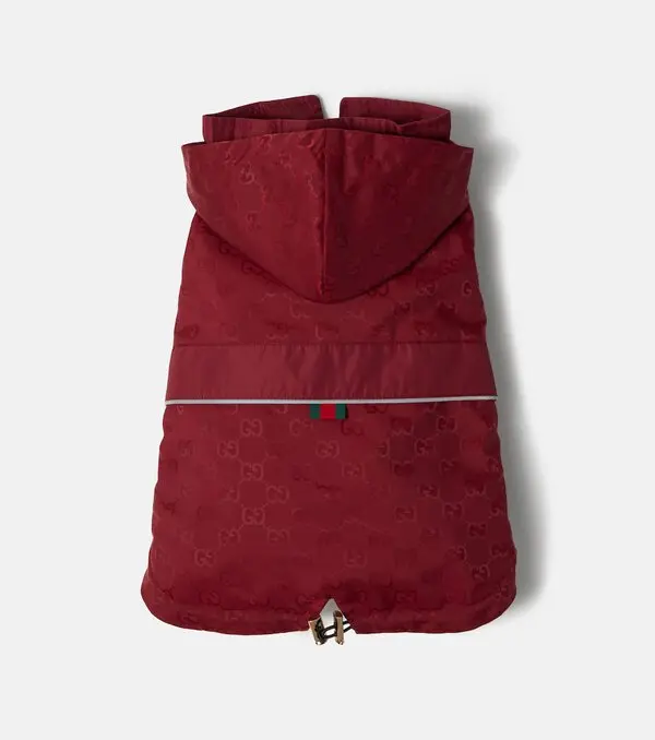 Gucci Pet Raincoat With Detachable Hood - Red