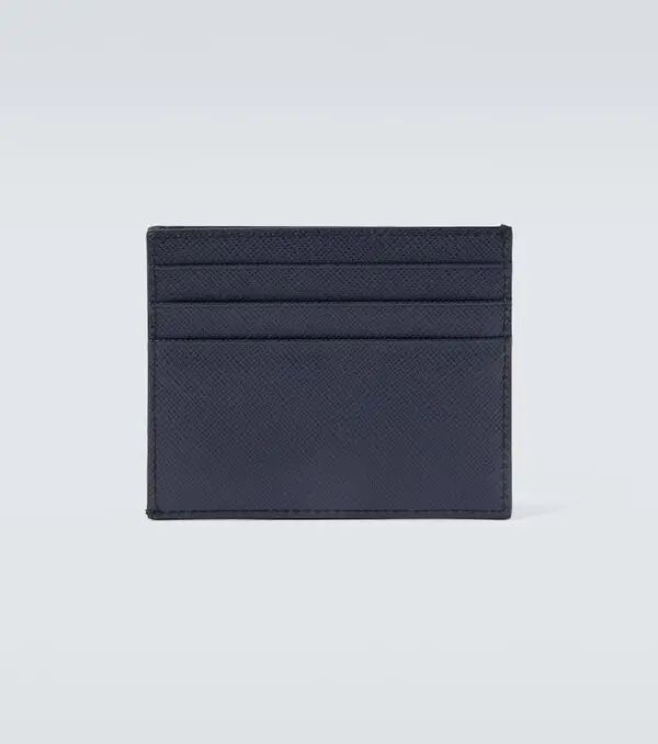 Prada Logo Saffiano Leather Card Holder