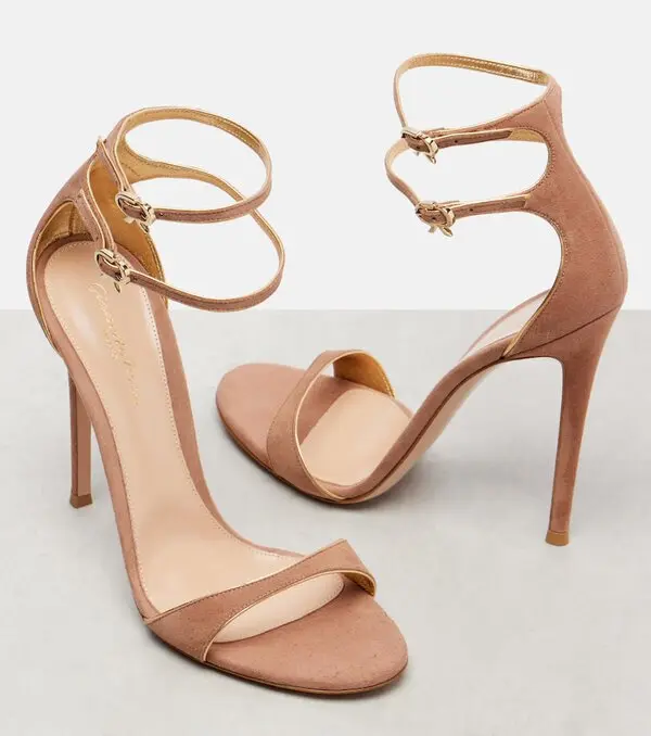 GIANVITO ROSSI 110 Suede Sandals