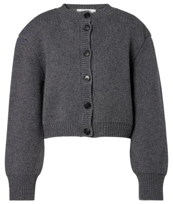 RÓHE Statement Wool Cardigan - Grey
