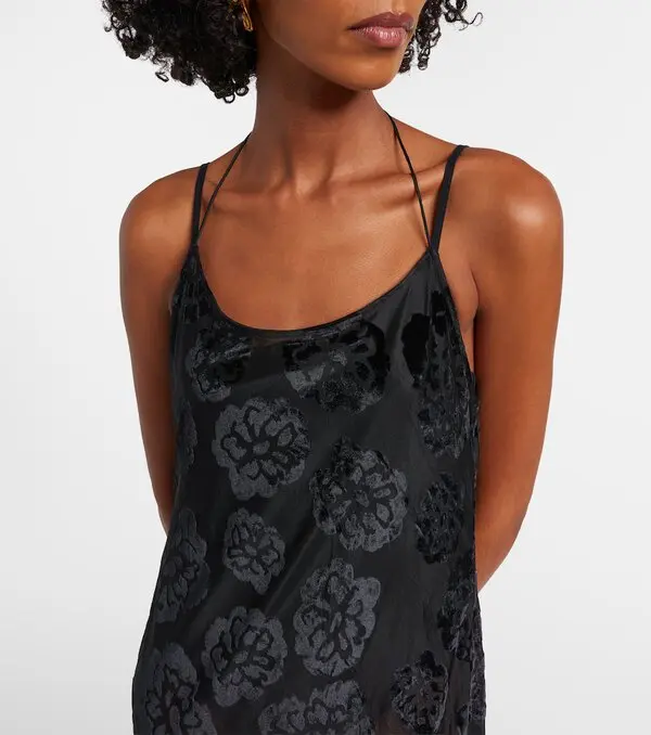 SIR. Vittoria Embroidered Maxi Dress - Black
