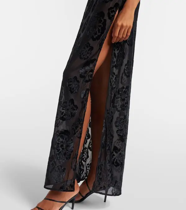 SIR. Vittoria Embroidered Maxi Dress - Black
