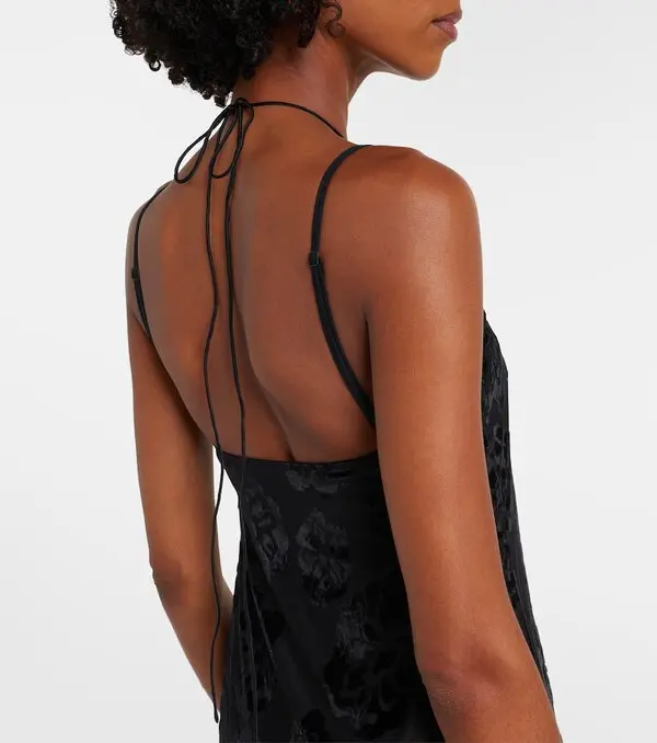 SIR. Vittoria Embroidered Maxi Dress - Black