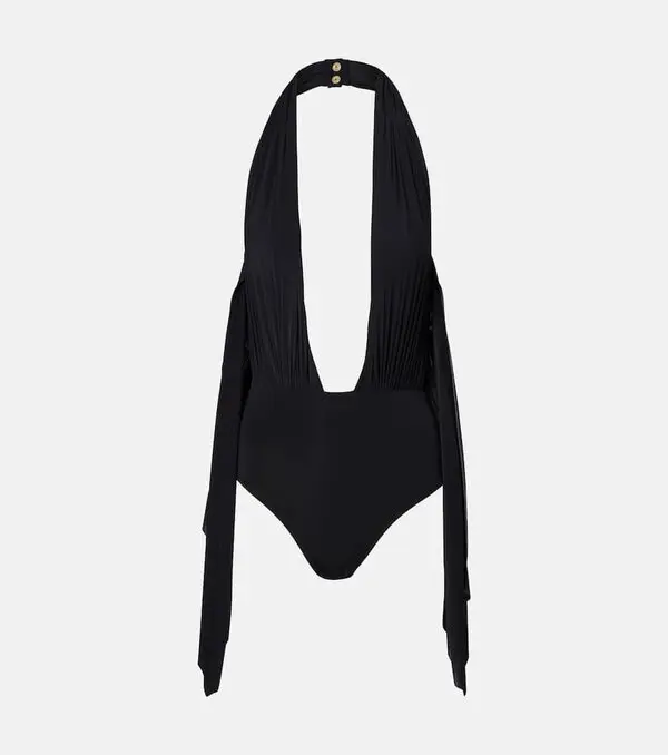 Balmain Halterneck One-piece Swimsuit - Black